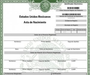 Acta de Nacimiento MICHOACAN - Envíos a Estados Unidos